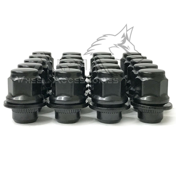 20 OEM Black Factory Mag Lug Nuts 12x1.5 For Toyota Lexus With Washer ...
