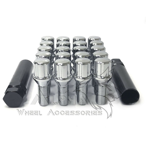20 Chrome Spline Lug Bolts 12x1.5 For BMW M3 M5 335 135 E46 F10 F30 E3 ...