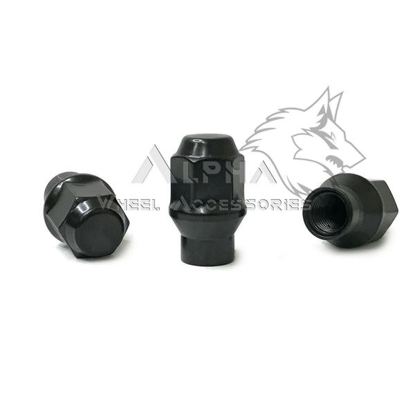 20 Black Extended Thread Bulge Acorn Lug Nuts 12x1.5 For Aftermarket W ...