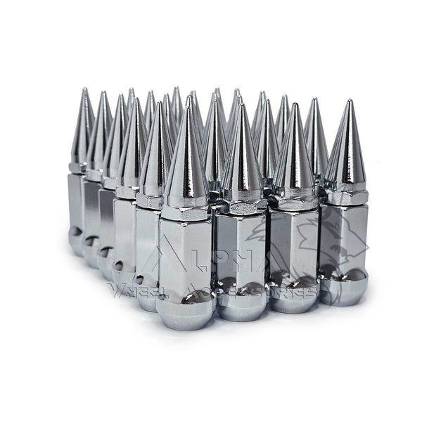 20 Chrome Spike Lug Nuts 14x1.5 For 2011 & Up Jeep Grand Cherokee SRT8 ...