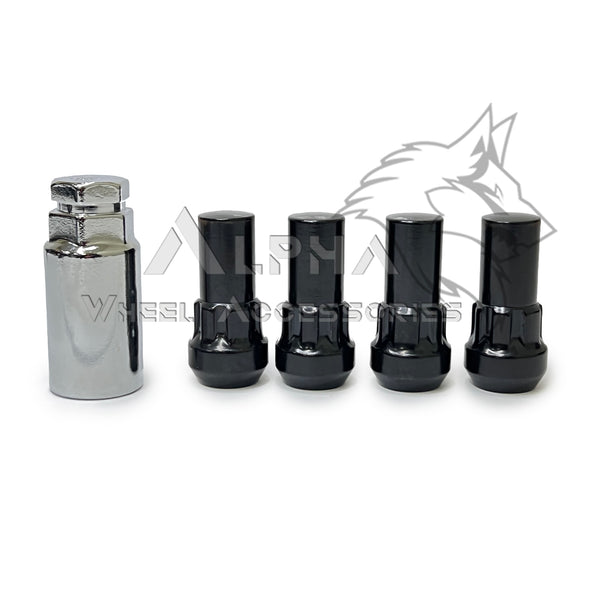 4 Black Wheel Locks 14x1.5 For Chevy GMC Silverado Sierra 1500 + Secur ...